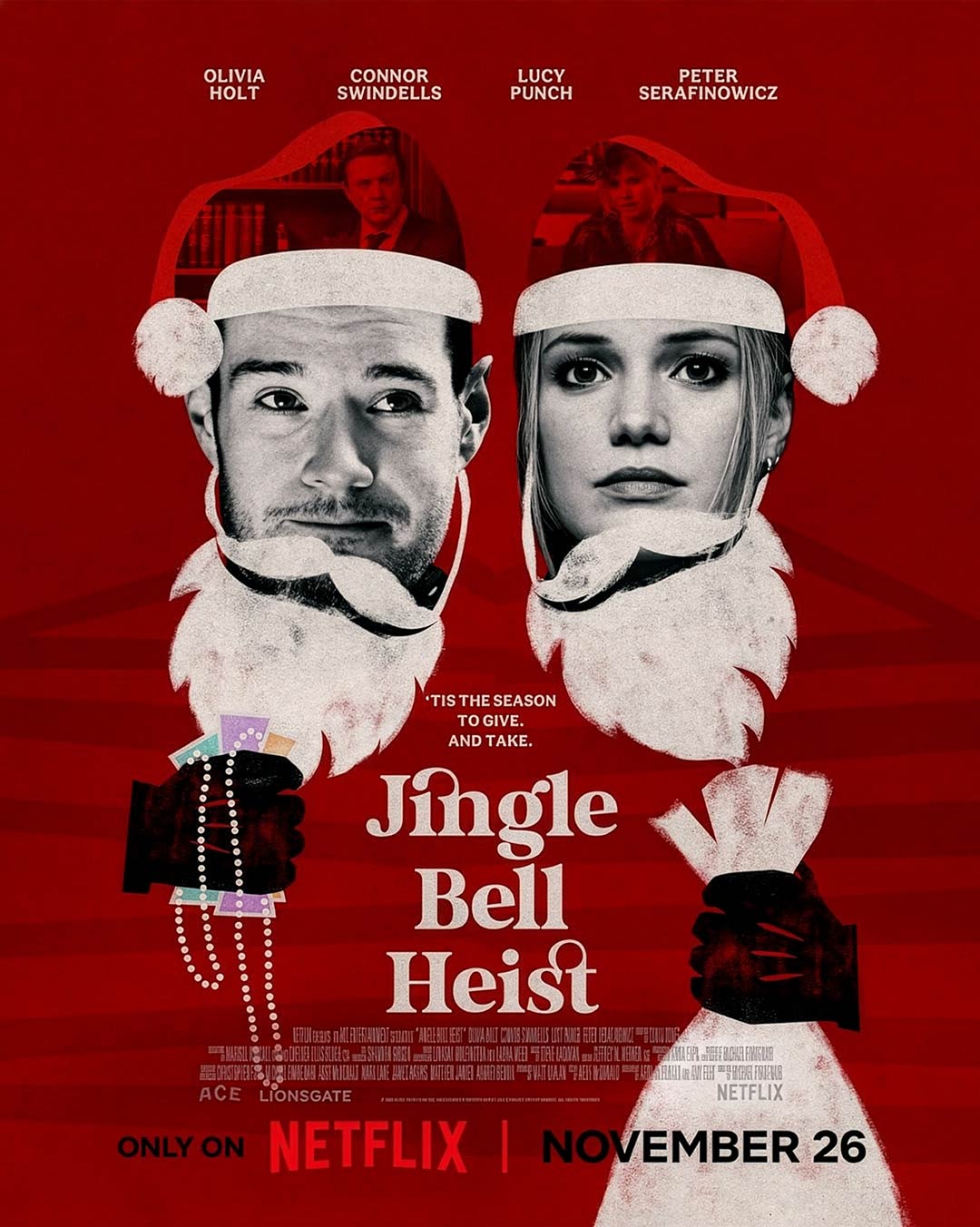 Jingle Bell Heist Backpack | SOLID GRAY on Netflix - SOLID GRAY